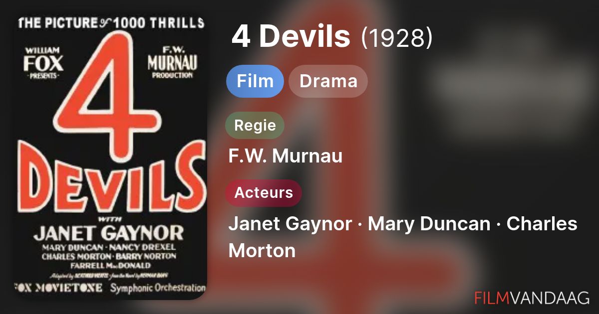 4 Devils (film, 1928) - FilmVandaag.nl