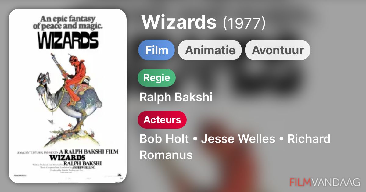 Wizards (film, 1977) - FilmVandaag.nl
