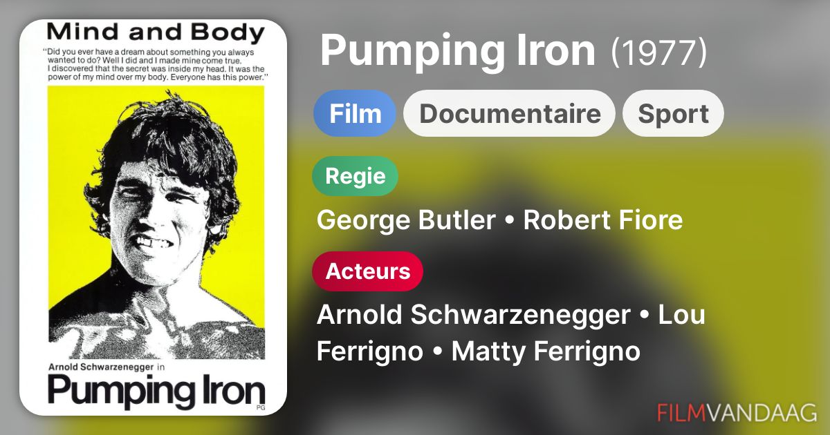 Pumping Iron (film, 1977) - FilmVandaag.nl
