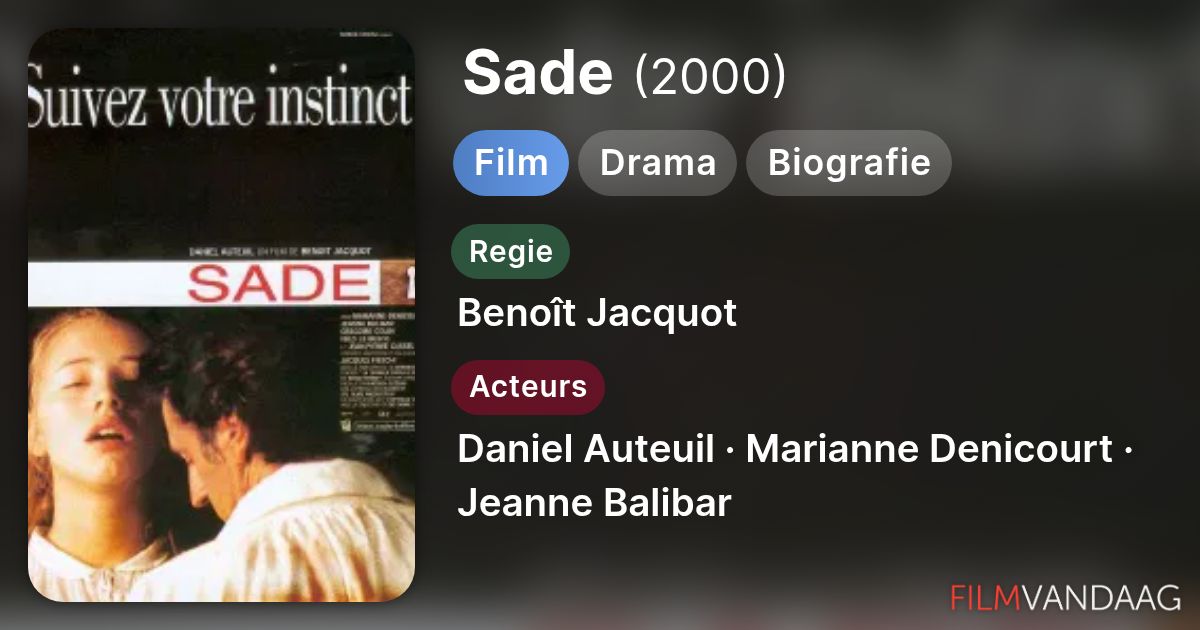 Sade (film, 2000) - FilmVandaag.nl
