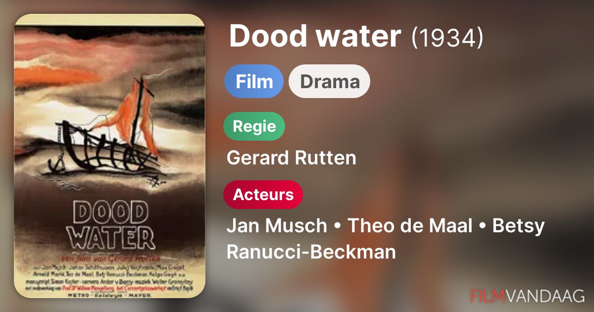 Dood water (film, 1934) - FilmVandaag.nl