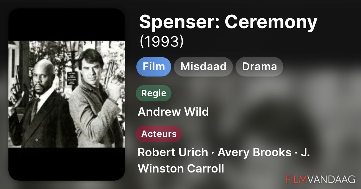 Spenser: Ceremony (film, 1993) - FilmVandaag.nl