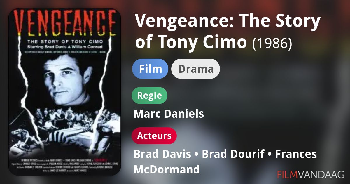 Vengeance: The Story of Tony Cimo (film, 1986) Nu Online Kijken ...
