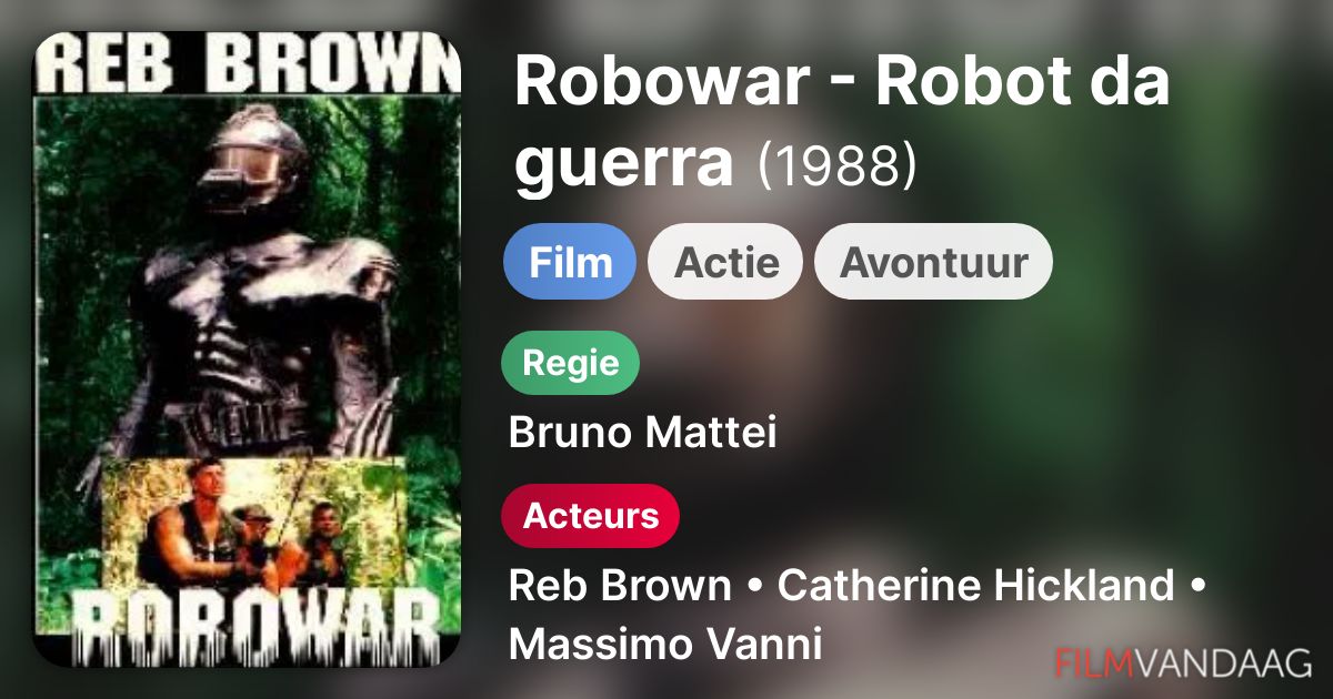 Robowar - Robot da guerra (film, 1989) - FilmVandaag.nl