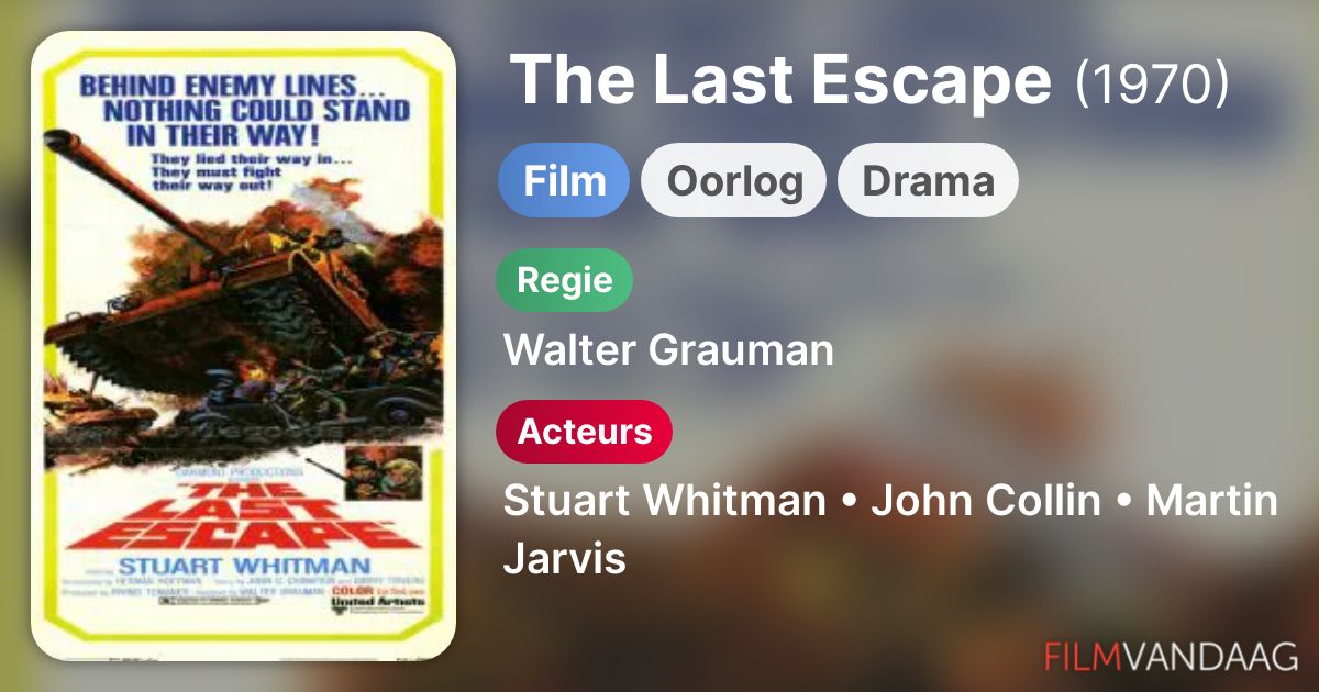 The Last Escape (film, 1970) - FilmVandaag.nl