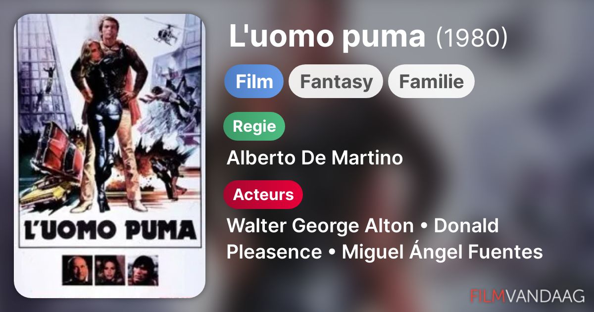 L'uomo puma (film, 1980) - FilmVandaag.nl
