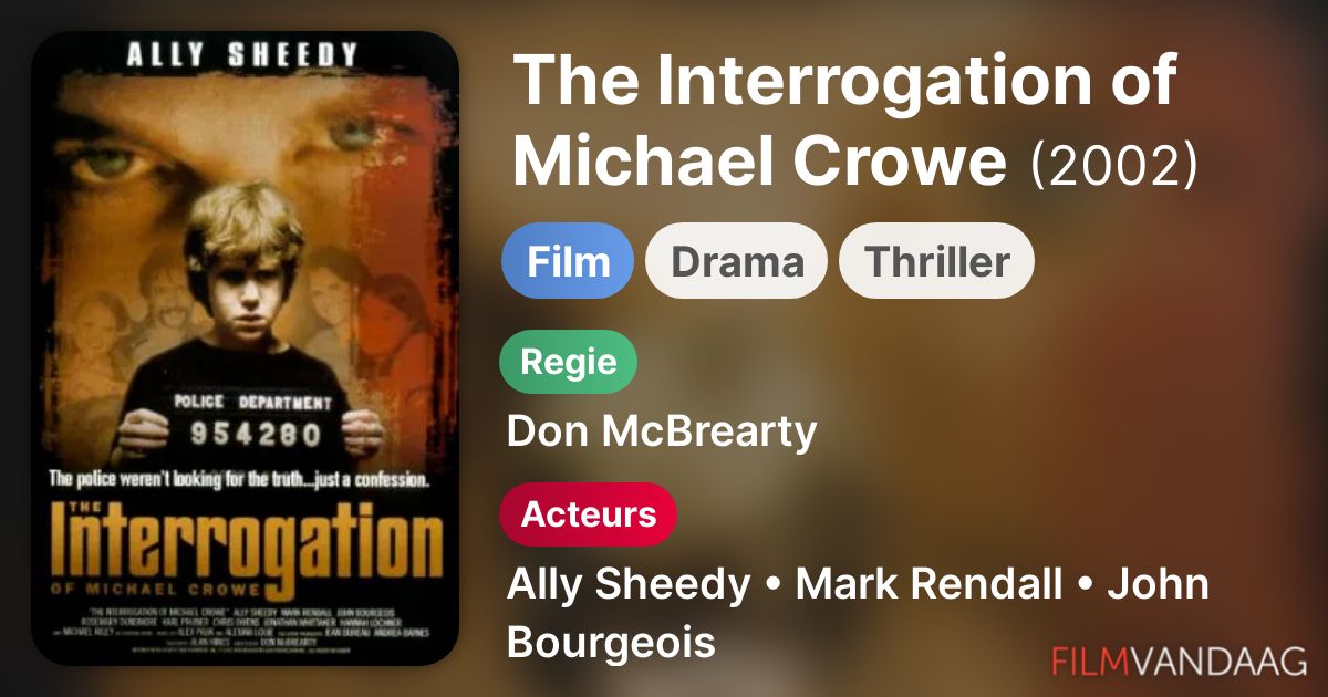 The Interrogation of Michael Crowe (film, 2002) - FilmVandaag.nl