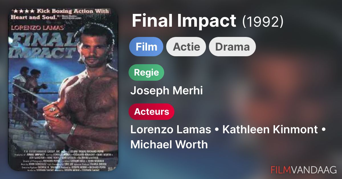 Final Impact (film, 1992) - FilmVandaag.nl
