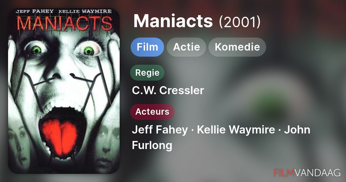 Maniacts (film, 2001) - FilmVandaag.nl