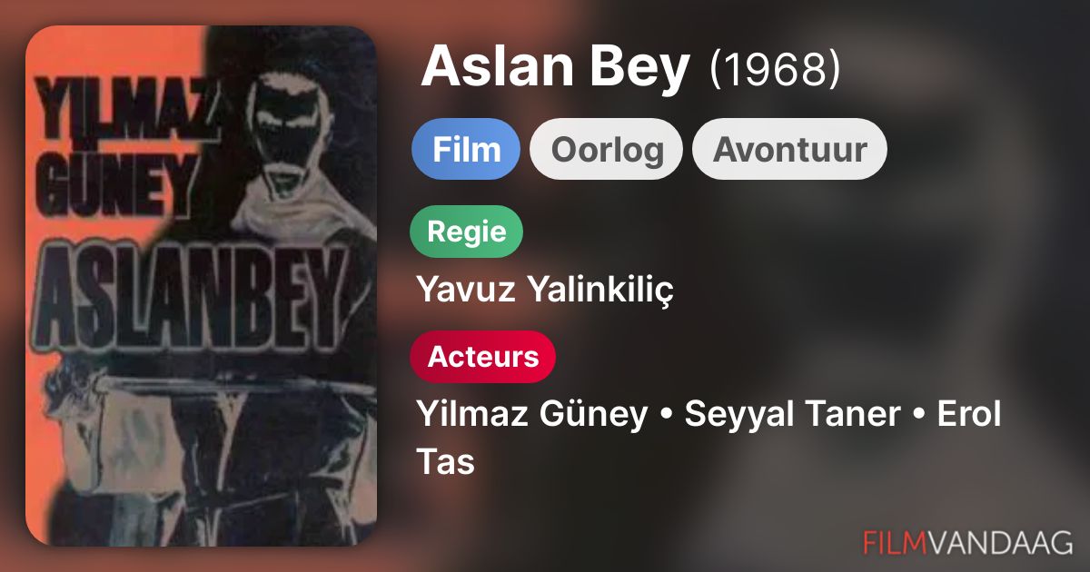 Aslan Bey (film, 1968) - FilmVandaag.nl