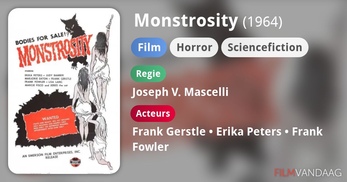 Monstrosity (film, 1964) - FilmVandaag.nl