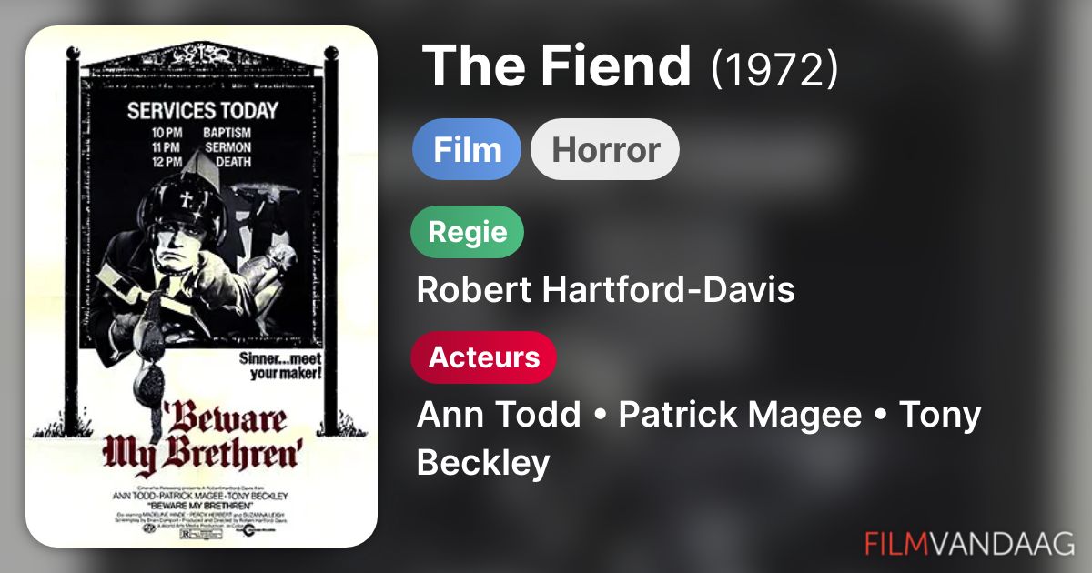 The Fiend (film, 1972) - FilmVandaag.nl