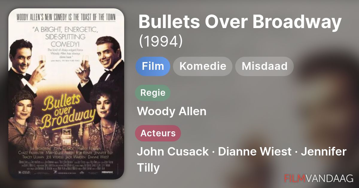 Bullets Over Broadway (film, 1994) - FilmVandaag.nl