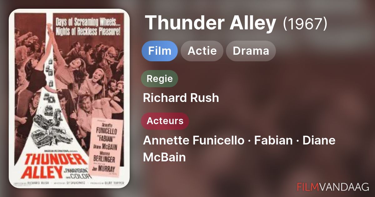 Thunder Alley (film, 1967) - FilmVandaag.nl