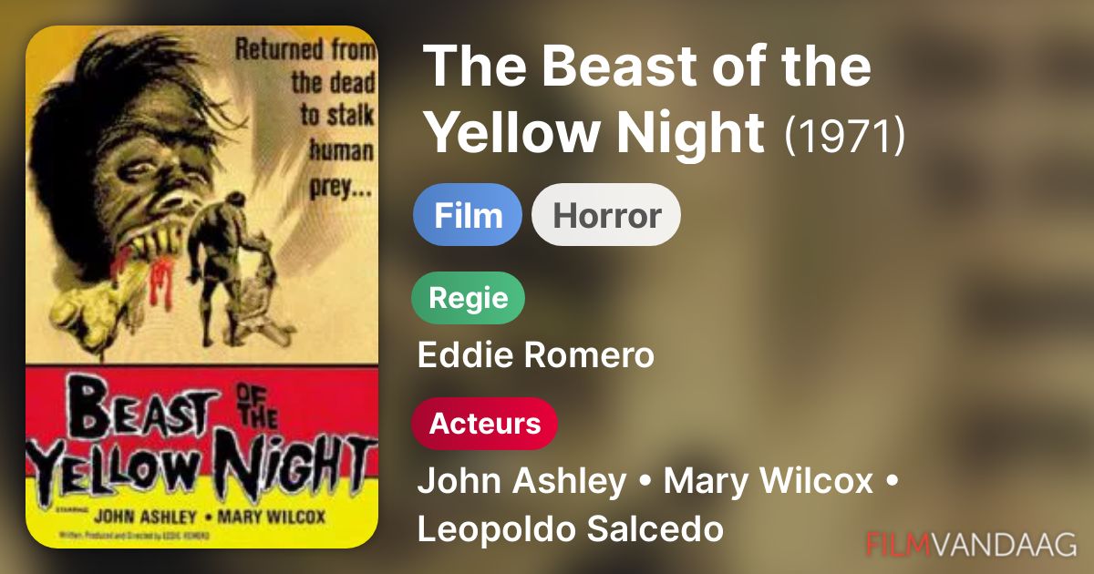 The Beast of the Yellow Night (film, 1971) - FilmVandaag.nl