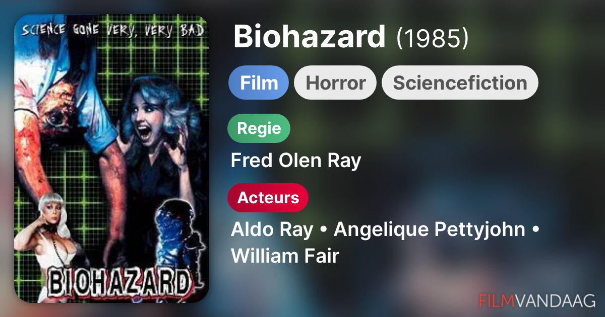 Biohazard (film, 1985) - FilmVandaag.nl