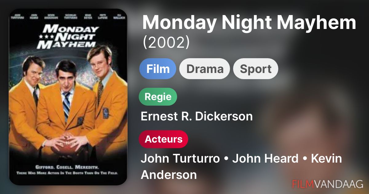 Monday Night Mayhem (film, 2002) - FilmVandaag.nl