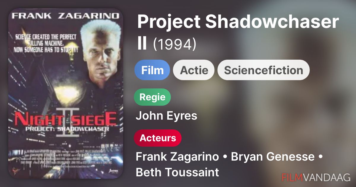 Project Shadowchaser II (film, 1995) - FilmVandaag.nl