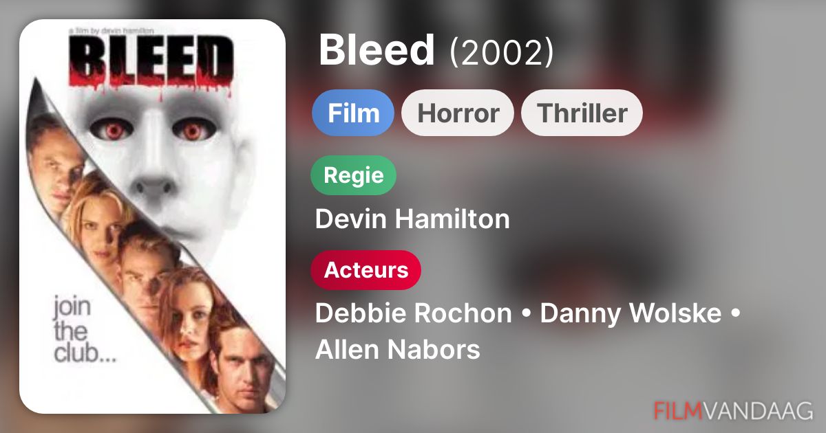 Bleed (film, 2002) - FilmVandaag.nl