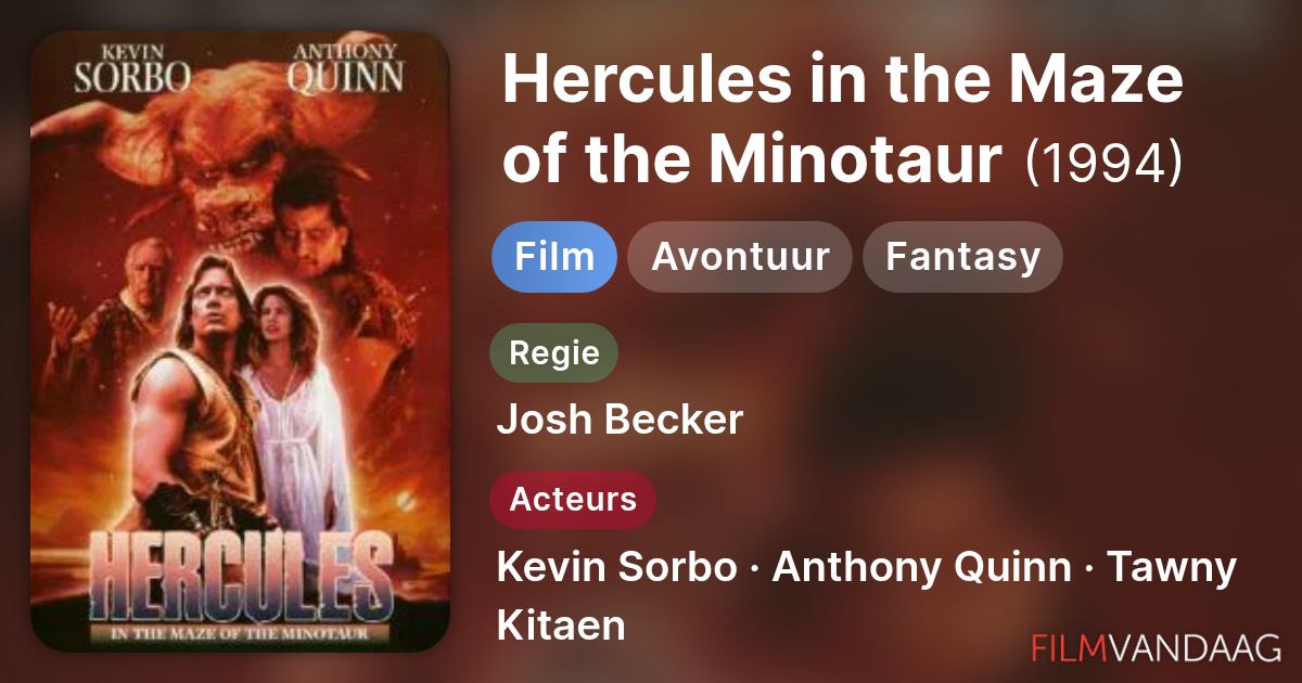 Hercules in the Maze of the Minotaur (film, 1994) - FilmVandaag.nl