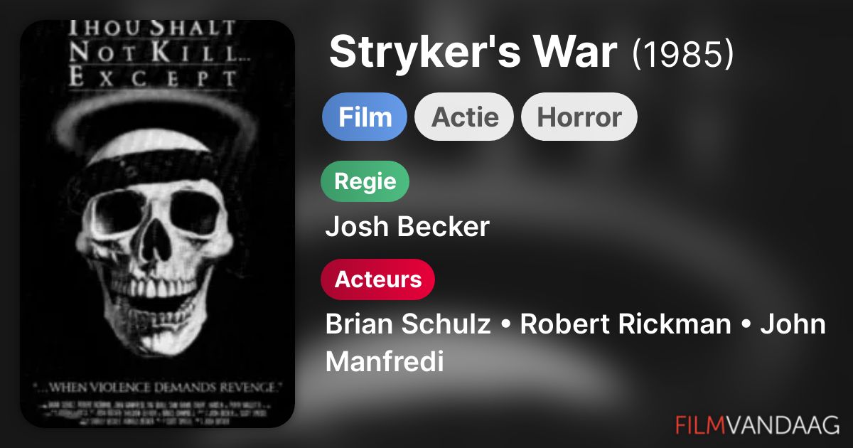 Stryker's War (film, 1985) - FilmVandaag.nl