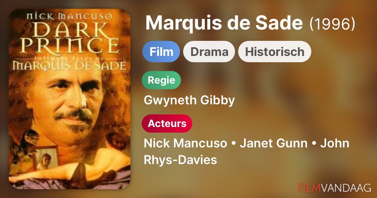 Marquis de Sade (film, 1996) - FilmVandaag.nl