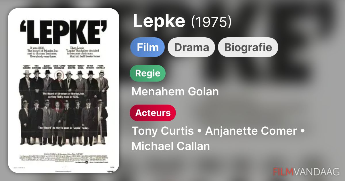 Lepke (film, 1975) - FilmVandaag.nl