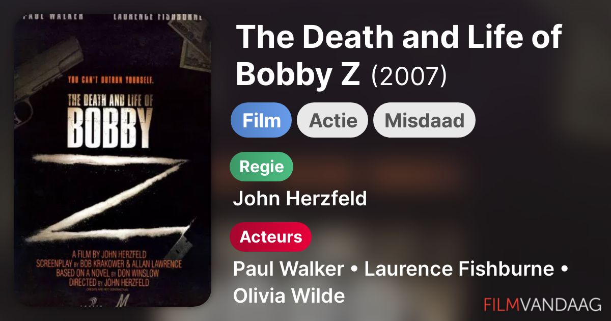 The Death and Life of Bobby Z (film, 2007) - FilmVandaag.nl