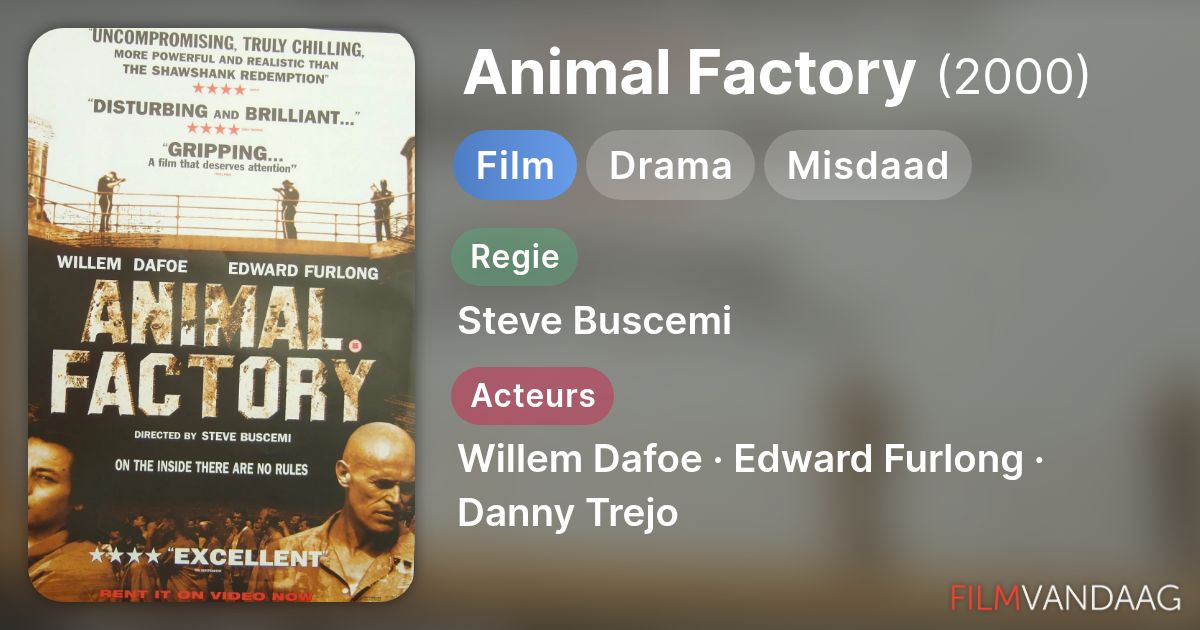 Animal Factory (film, 2000) - FilmVandaag.nl