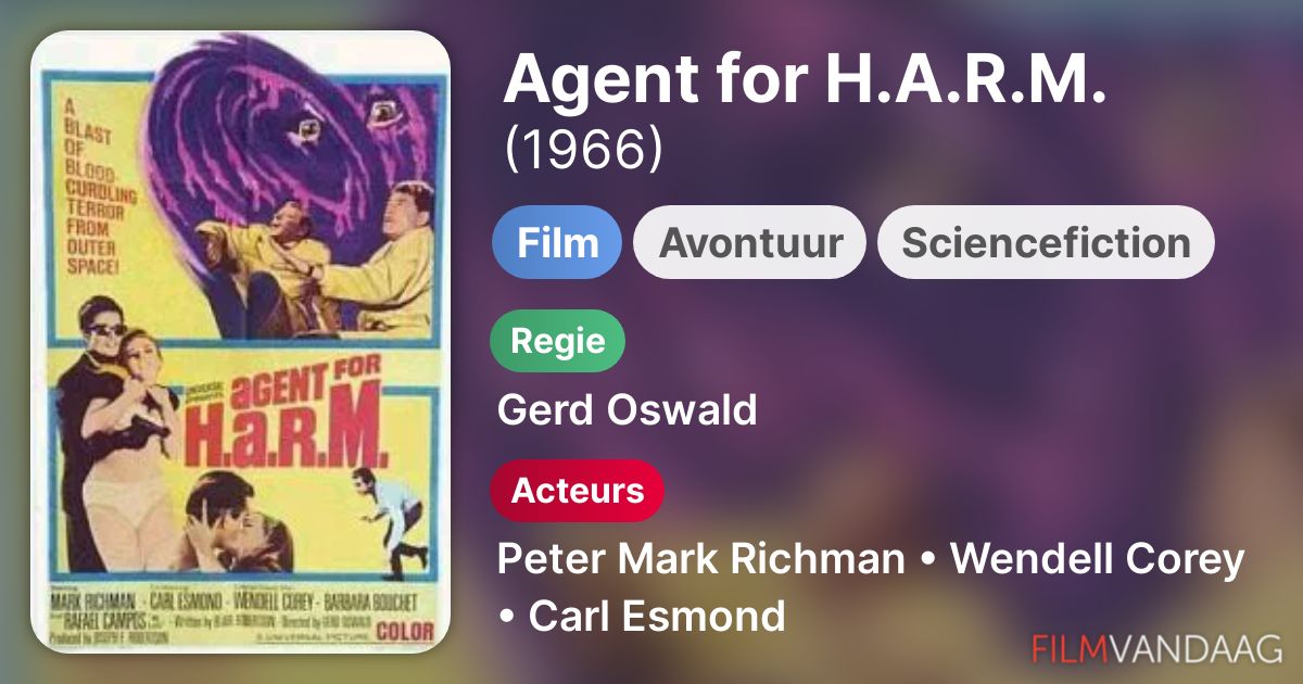 Agent for H.A.R.M. (film, 1966) - FilmVandaag.nl