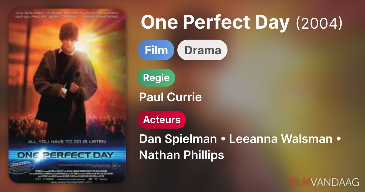 One Perfect Day (film, 2004) - FilmVandaag.nl