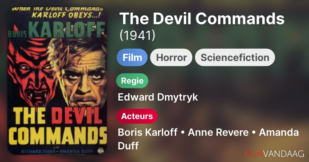 The Devil Commands (film, 1941) - FilmVandaag.nl