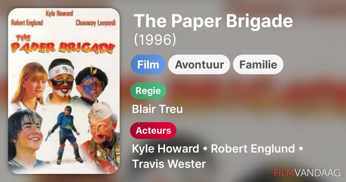 The Paper Brigade (film, 1996) - FilmVandaag.nl