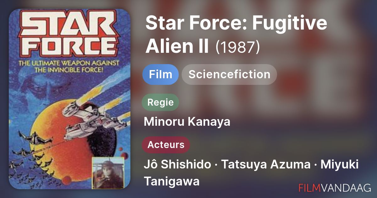Star Force: Fugitive Alien II (film, 1987) - FilmVandaag.nl