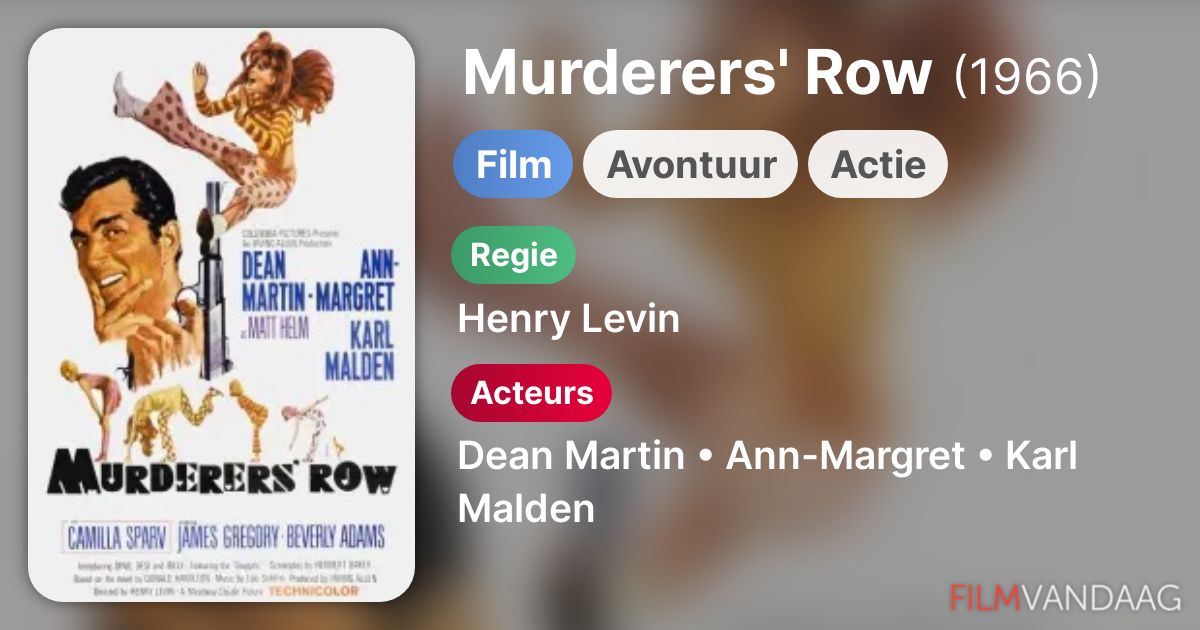 Murderers' Row (film, 1966) - FilmVandaag.nl
