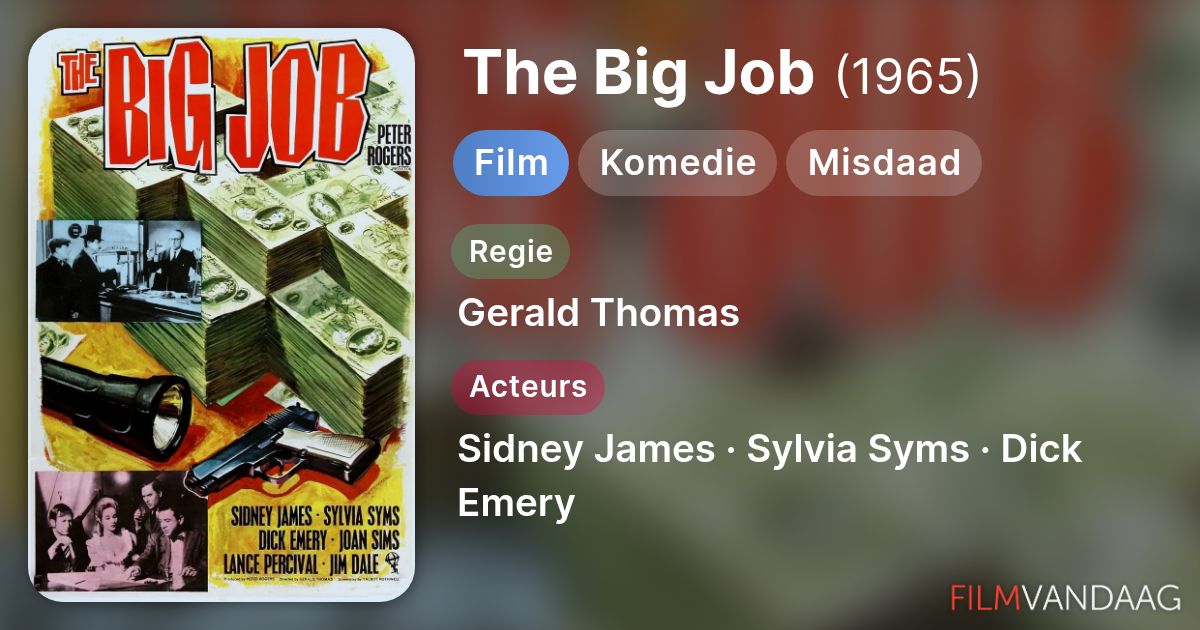 The Big Job (film, 1965) Nu Online Kijken - FilmVandaag.nl