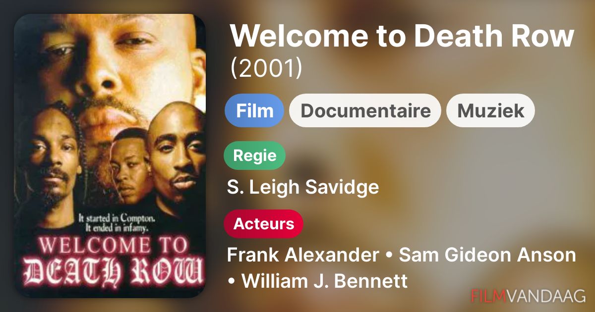 Welcome to Death Row (film, 2001) Nu Online Kijken - FilmVandaag.nl