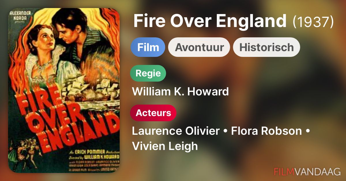 Fire Over England (film, 1937) - FilmVandaag.nl