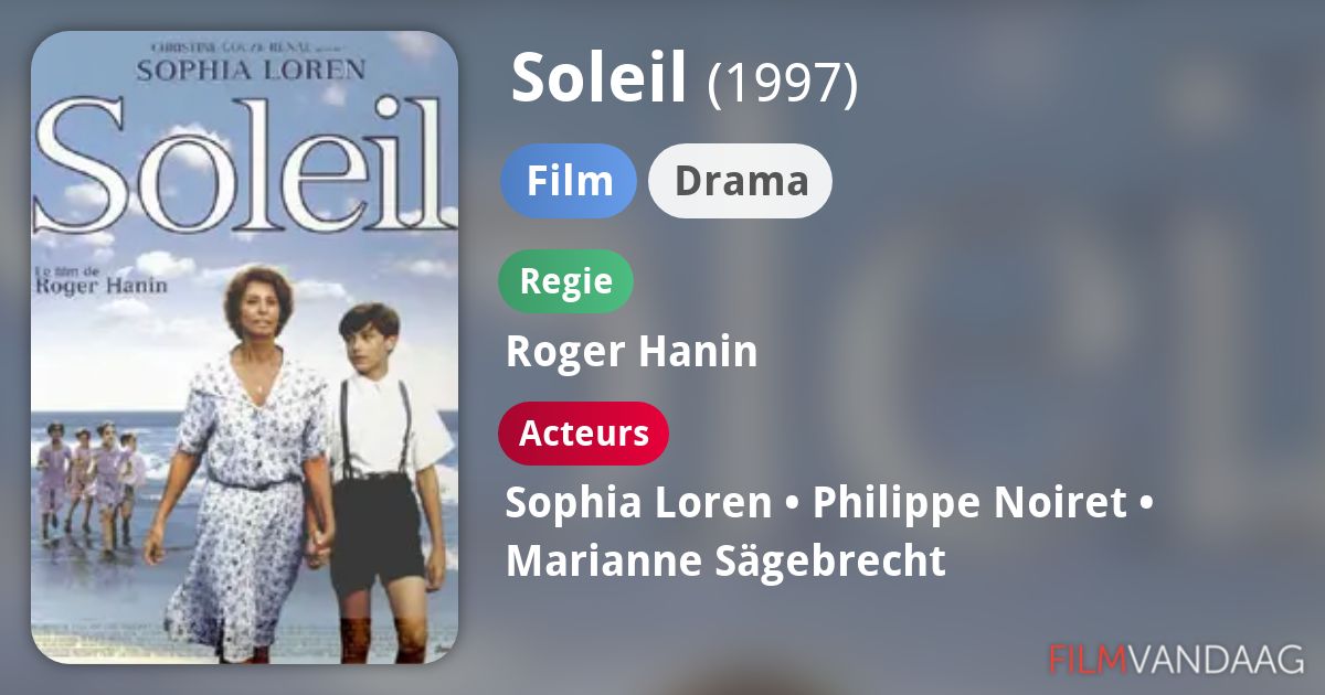 Soleil (film, 1997) - FilmVandaag.nl