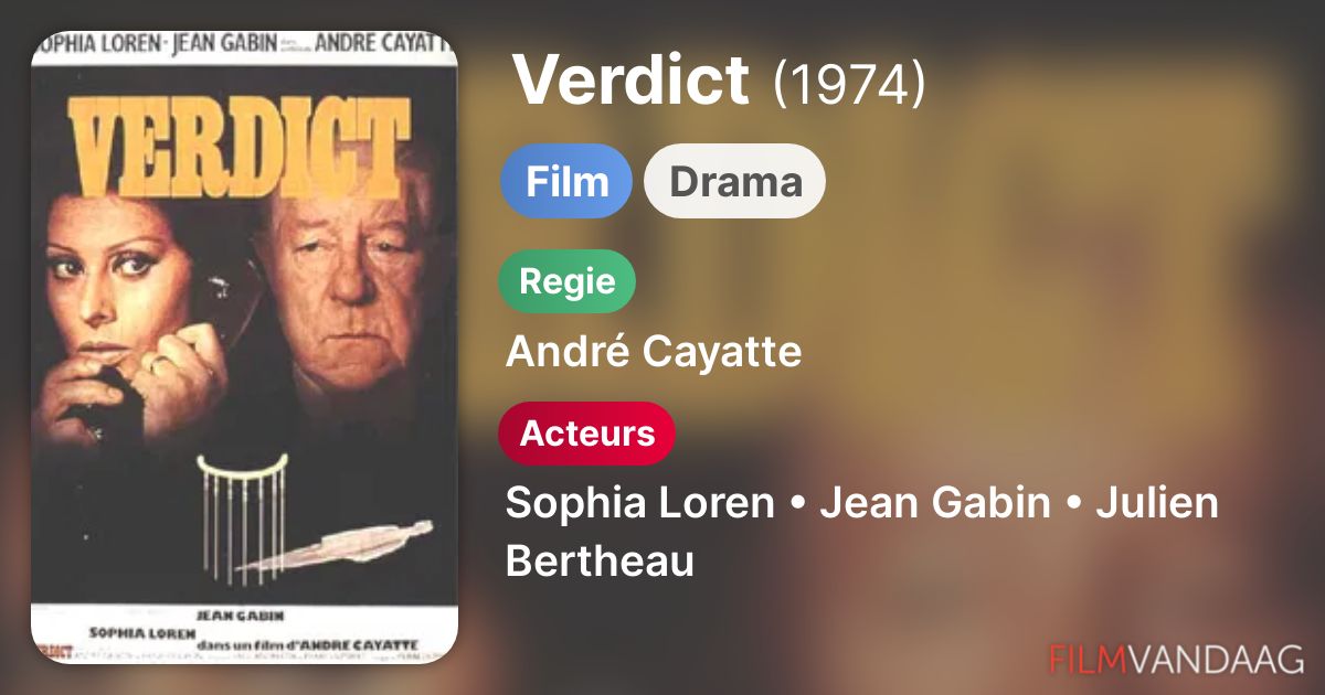 Verdict (film, 1974) kopen op dvd of blu-ray - FilmVandaag.nl
