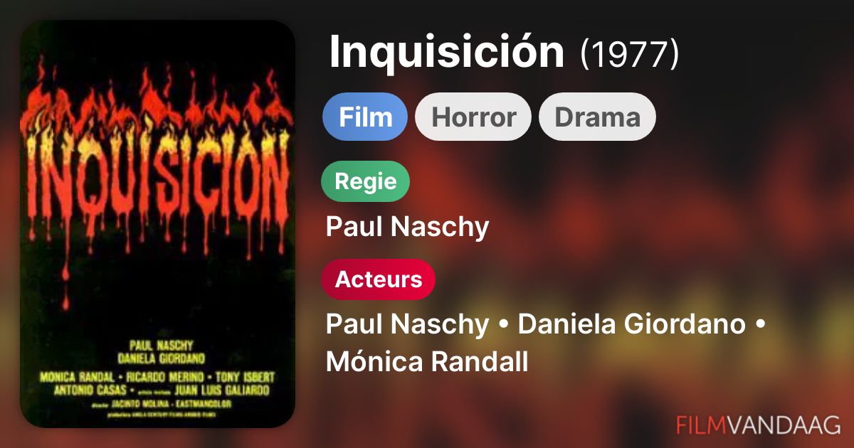 Inquisición (film, 1977) - FilmVandaag.nl