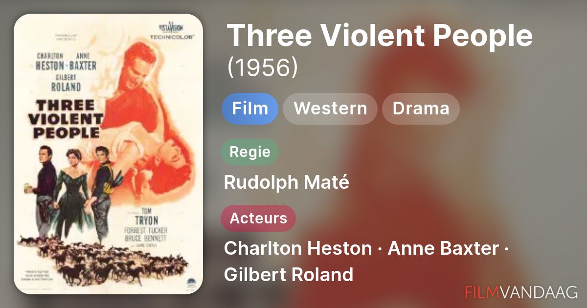 Three Violent People (film, 1956) - FilmVandaag.nl
