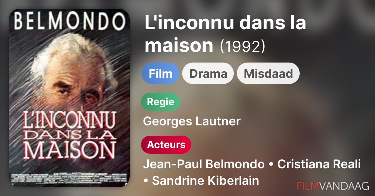 L'inconnu dans la maison (film, 1992) - FilmVandaag.nl
