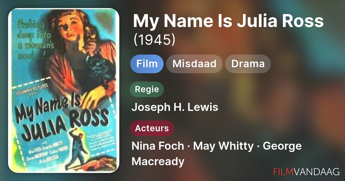 My Name Is Julia Ross (film, 1945) - FilmVandaag.nl