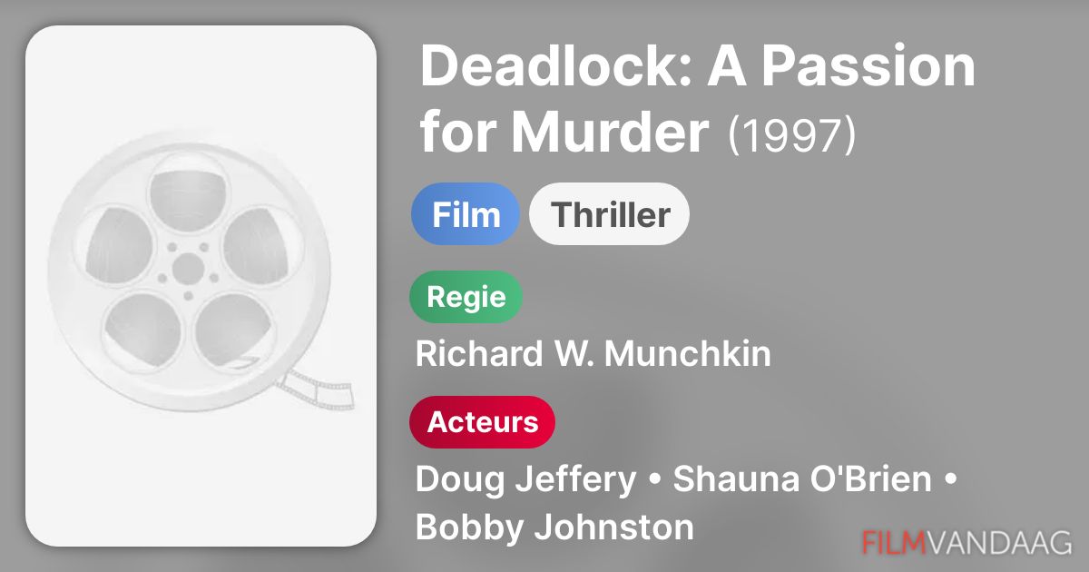 Deadlock: A Passion for Murder (film, 1997) - FilmVandaag.nl