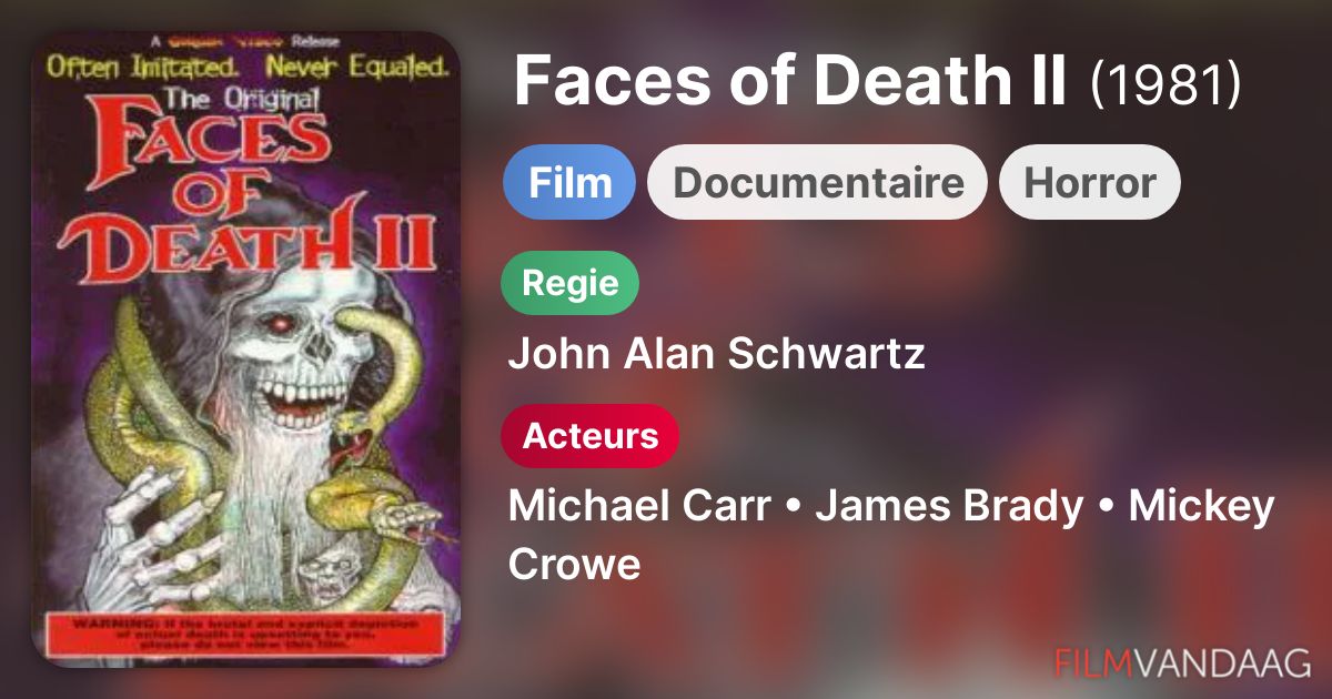 Faces of Death II (film, 1981) - FilmVandaag.nl