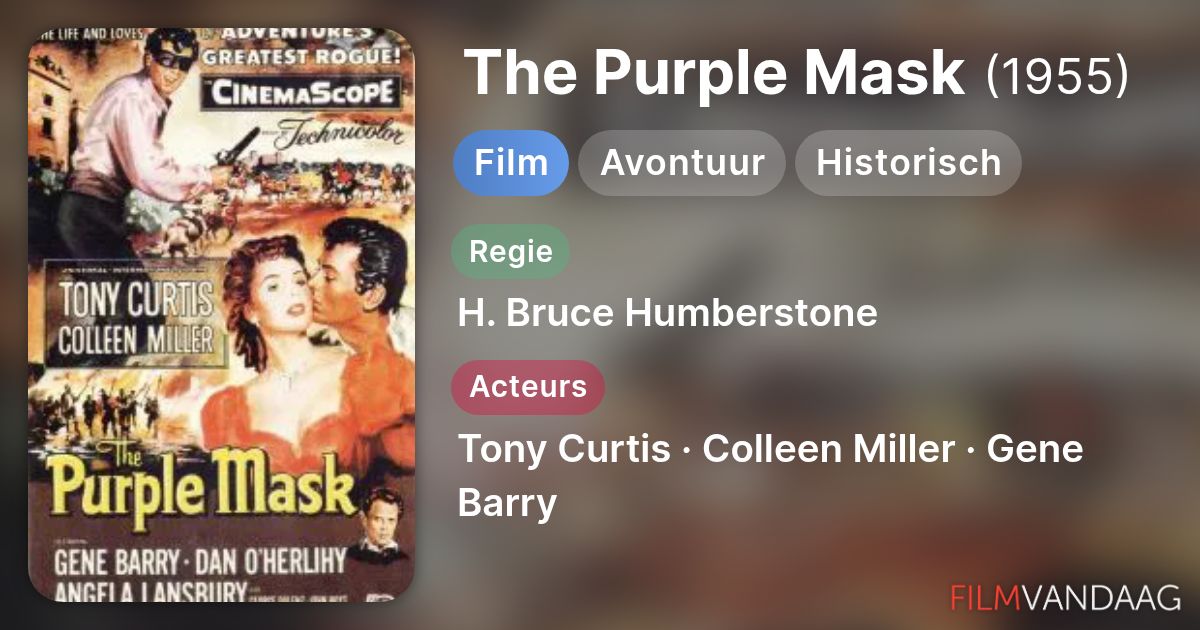 The Purple Mask (film, 1955) - FilmVandaag.nl
