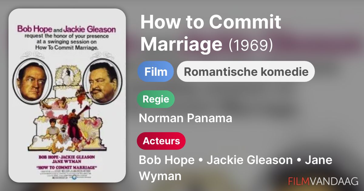 How to Commit Marriage (film, 1969) - FilmVandaag.nl