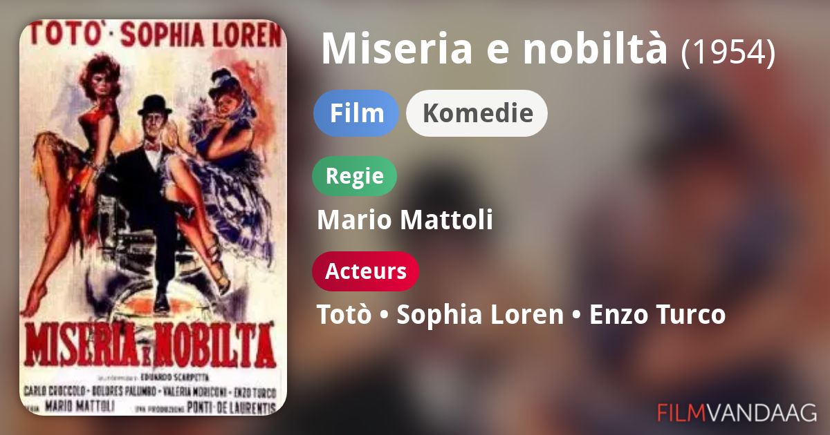 Miseria e nobiltà (film, 1954) Nu Online Kijken - FilmVandaag.nl