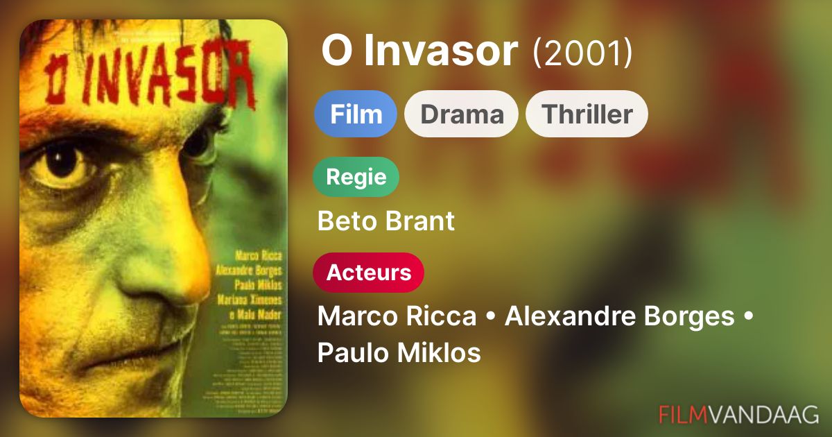 O Invasor (film, 2002) - FilmVandaag.nl
